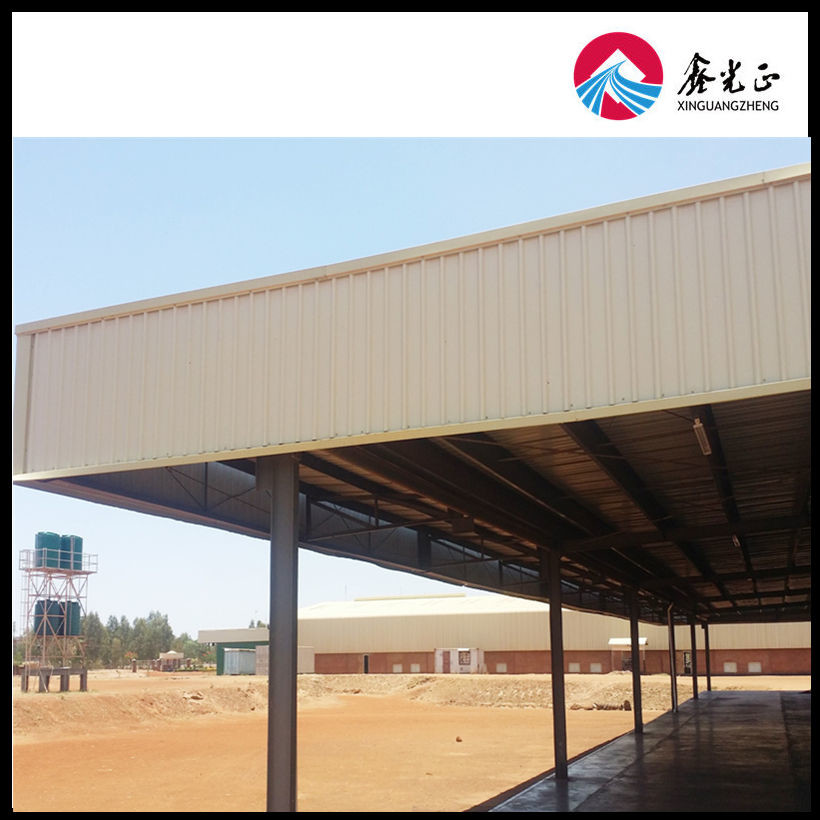 Fast Install Earthquake Proof Steel Structure Workshop With Steel Color ...
